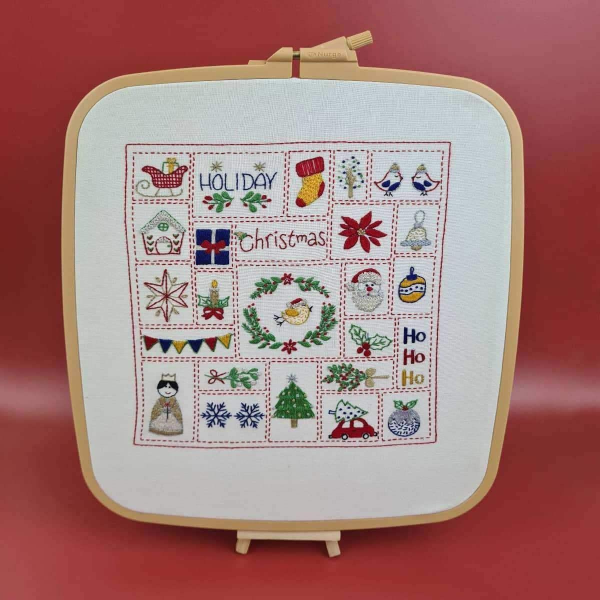 Christmas Advent Calendar Hand Embroidery Pattern , PDF Download ...