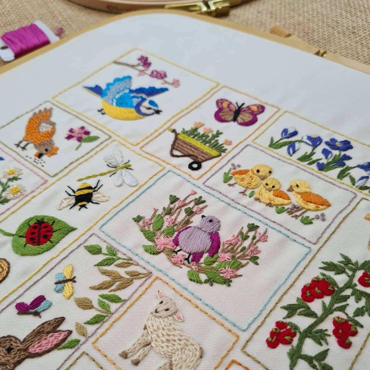 Spring Splendour Hand Embroidery Kit , Embroidery Kit , StitchDoodles ...